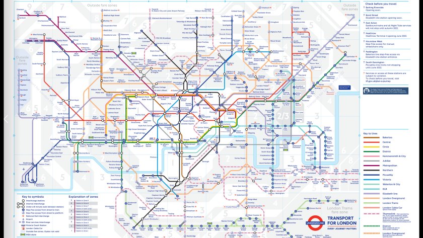 Londyn metro - Mapa trasy, bilety i taryfy